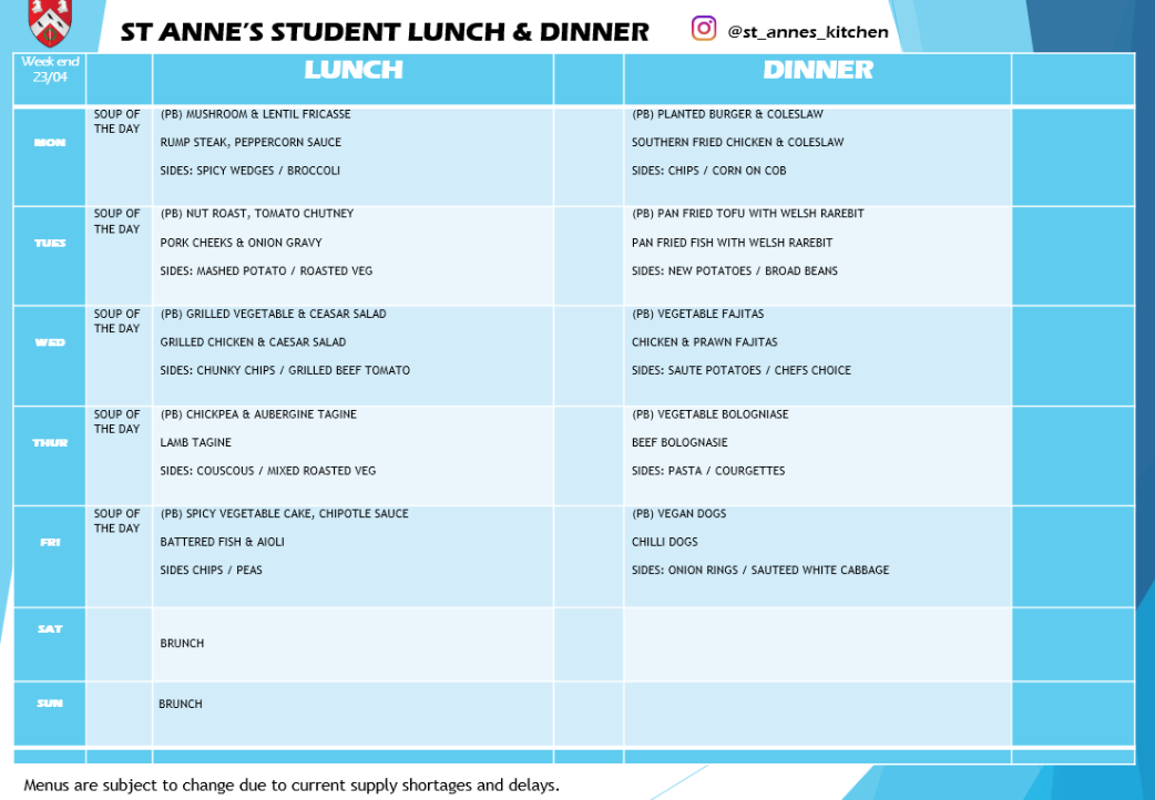 Dining - St Anne's College, Oxford